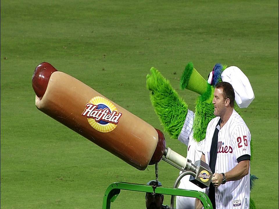 One of the Greatest Gifs of All Time: Phillie Phanatic Pitching to His ...